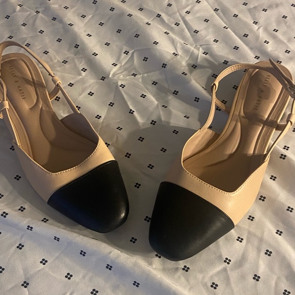 Kelly & Katie | Shoes | Womens Black And Cream Slingback Shoes | Poshmark